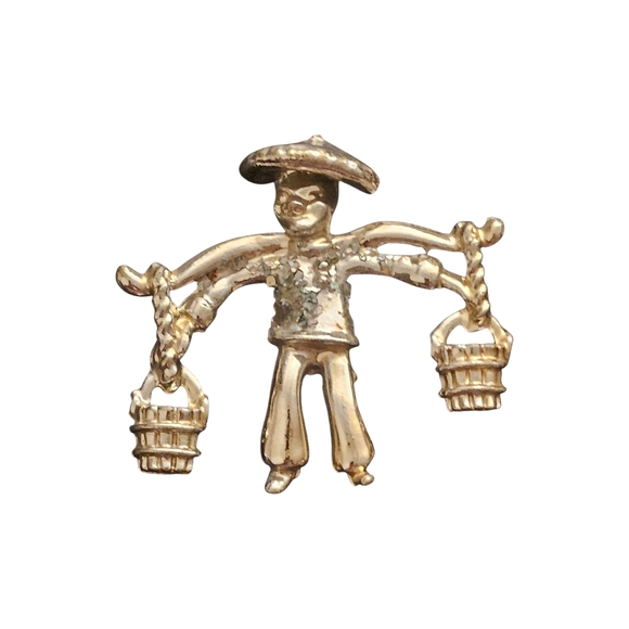 Accessories | Mid Century Vintage Figural Brooch Depicting Asian Water ...
